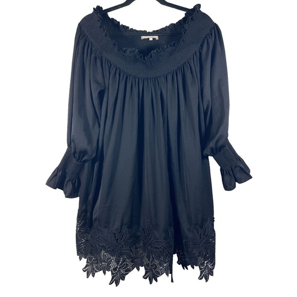 Eri & Ali | Tops | Eri Ali Womens Black Off Shoulder Tunic Oversized ...